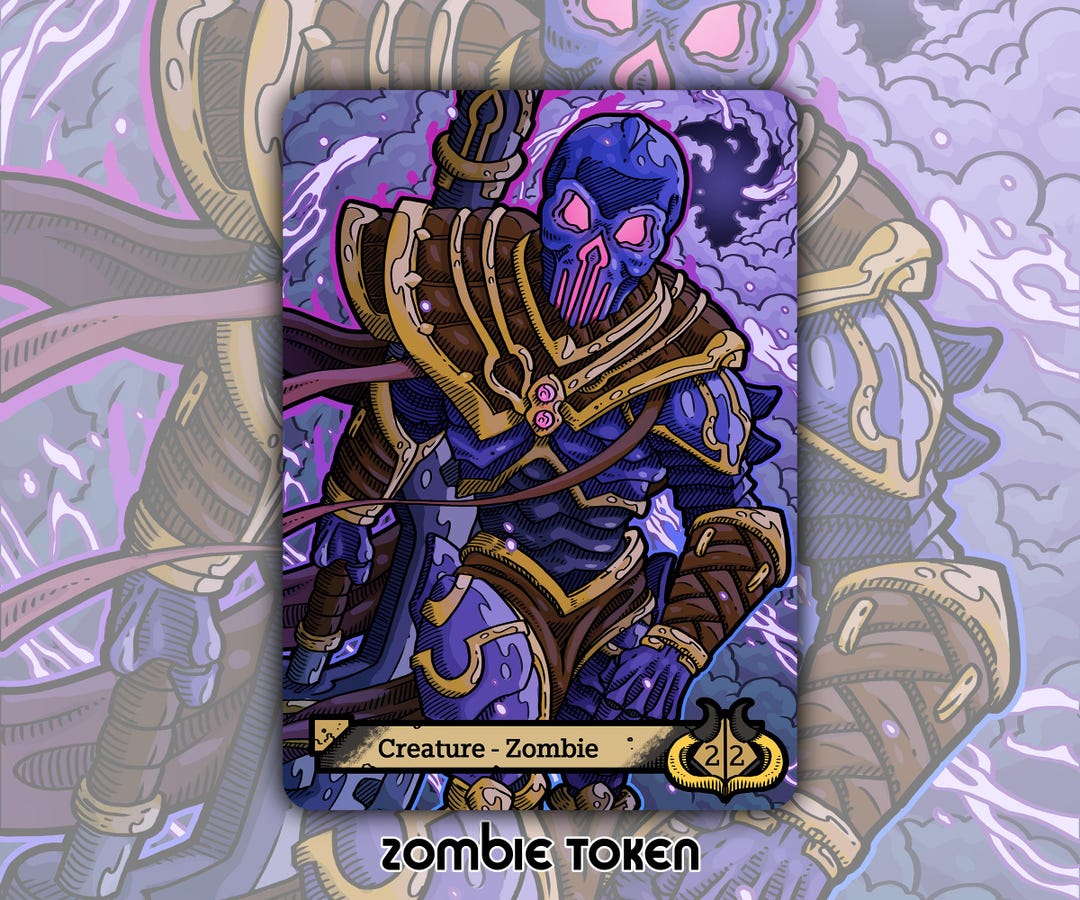 Zombie - Custom Token for Magic the Gathering War Black 2/2 Amonkhet ...