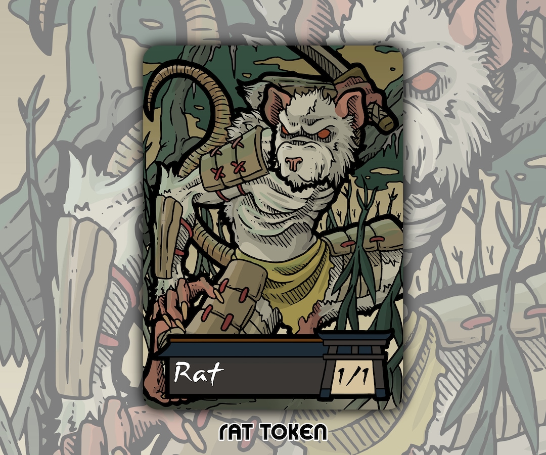 Rat Token - Custom Altered MTG Magic the Gathering Fantasy Board Game ...