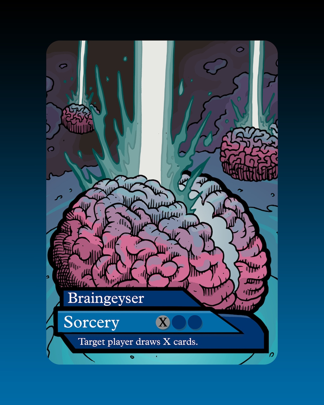 Braingeyser Copy Token Custom Altered MTG Magic the Gathering Fantasy ...