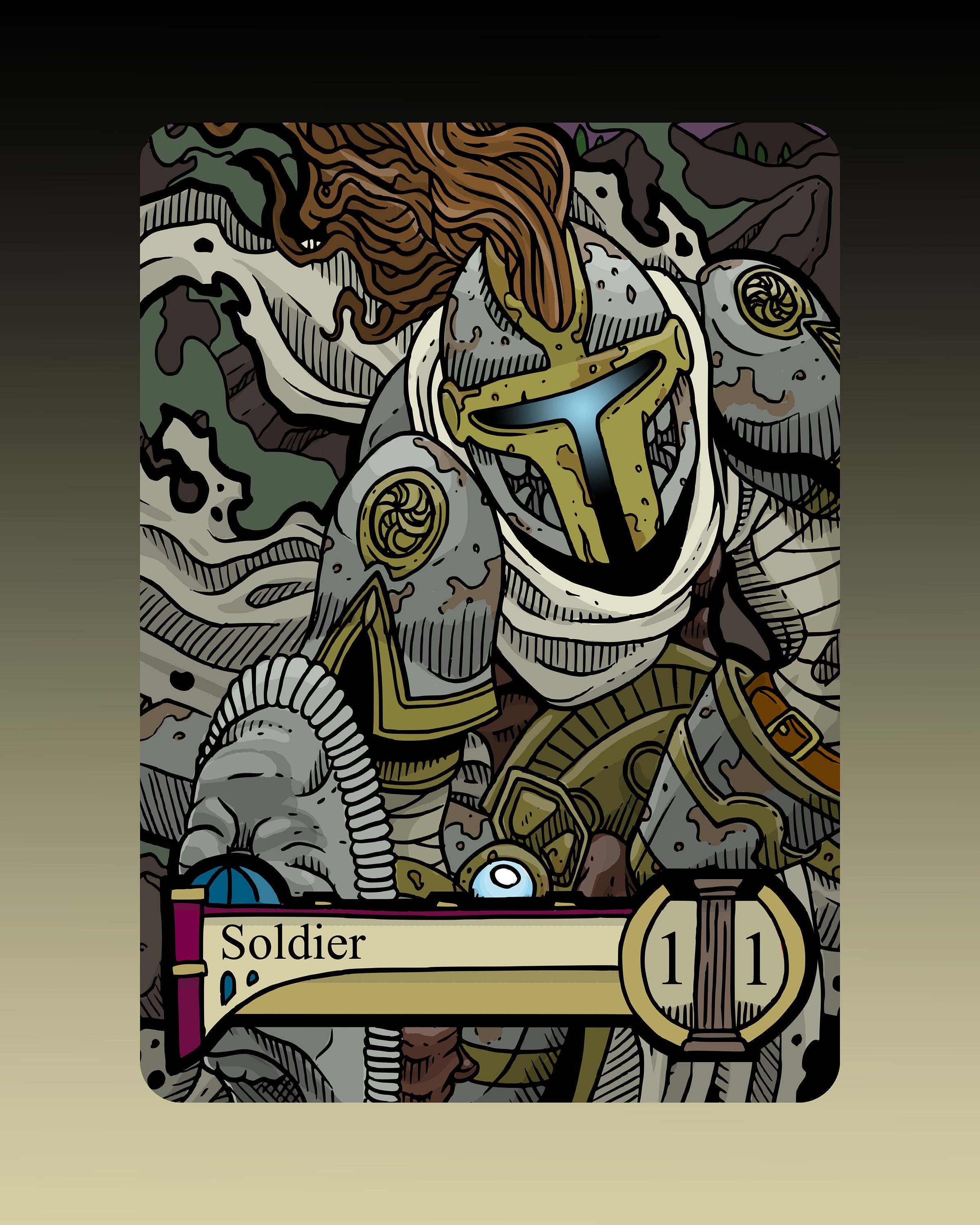 Soldier Token Custom Altered Mtg Magic The Gathering Fantasy Etsy Denmark