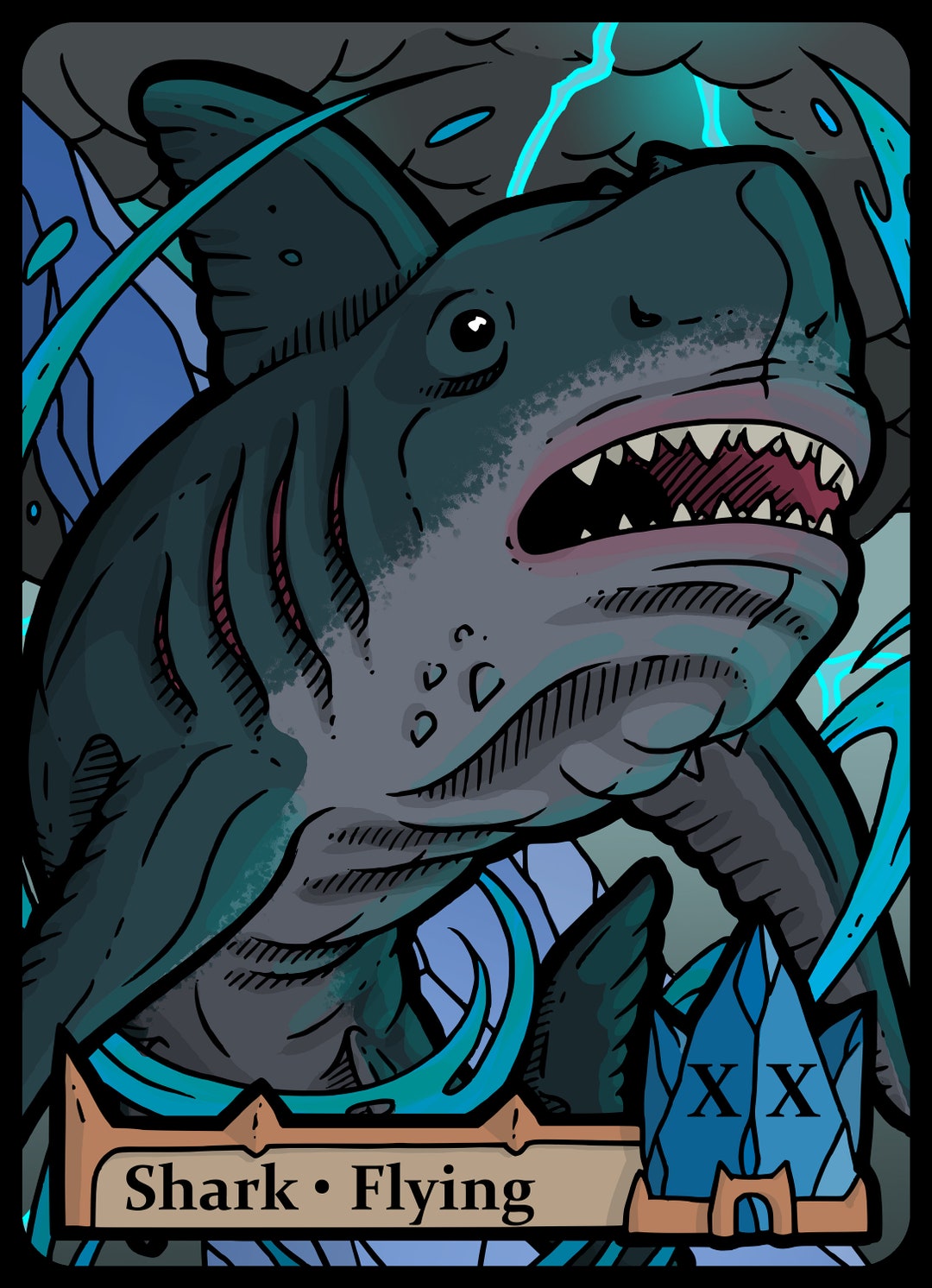 CLEARANCE Shark Token Custom Altered MTG Magic the Gathering Fantasy ...