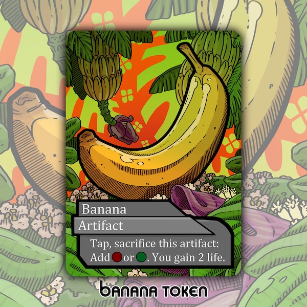 Mtg Banana Tokens - Etsy