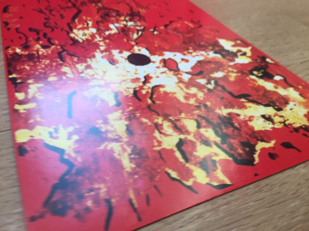 I AM BURNING Abstract Art Print Fire Self-portrait Art Red & Gold ...