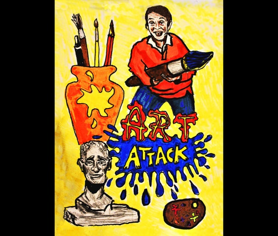 ART ATTACK 1990s TV illustration Art Print 90s british | Etsy