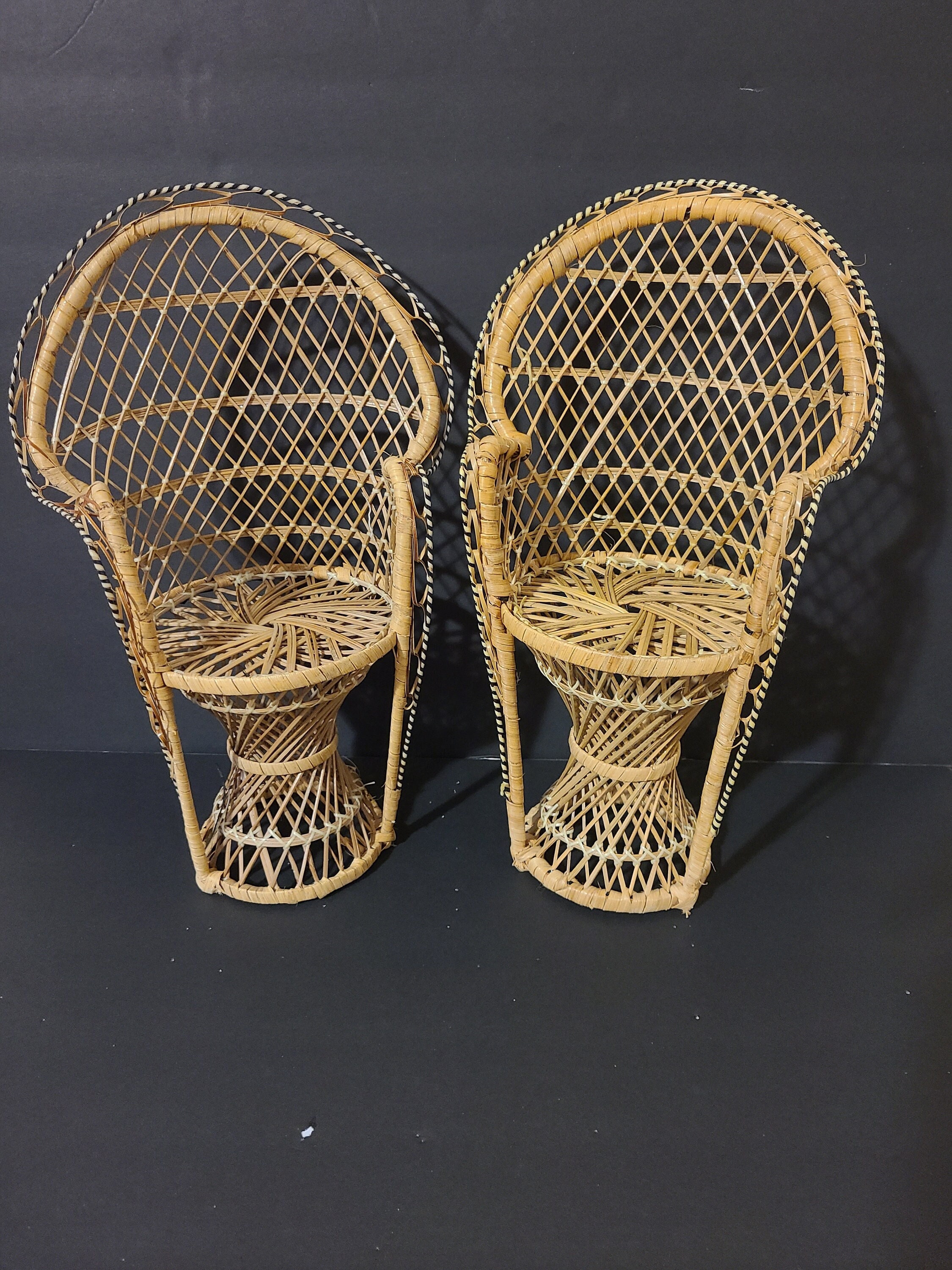 Vintage Rattan Peacock Chair - Etsy