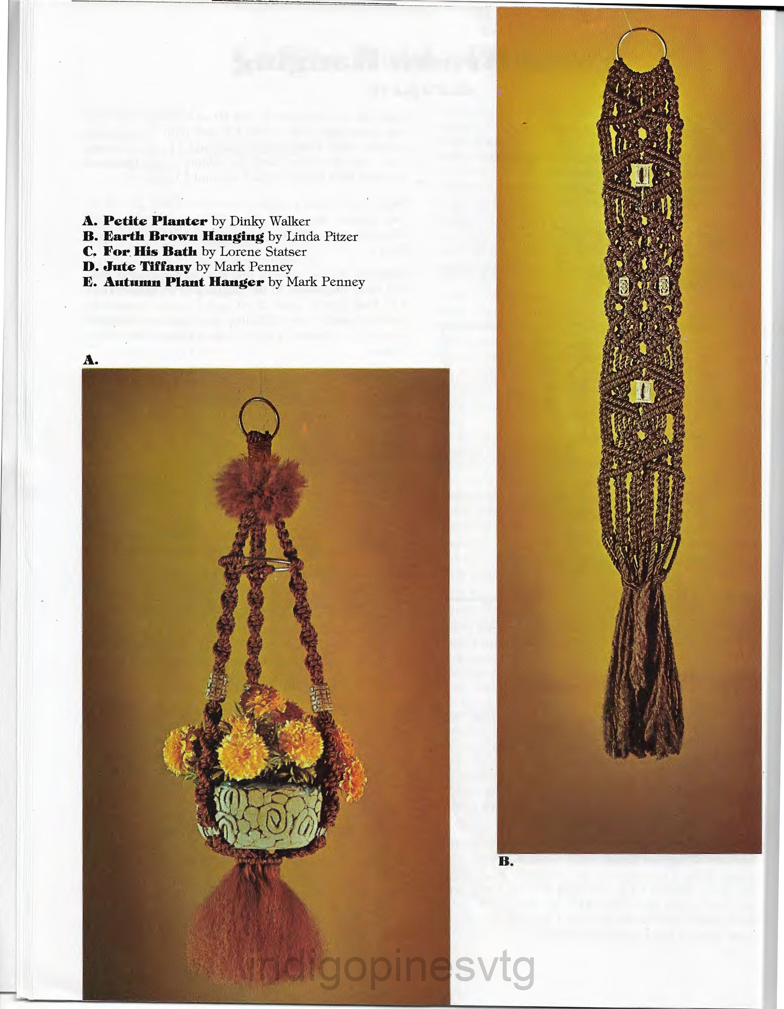 15 Vintage Macrame Patterns 70's Macrame Pattern Macrame - Etsy