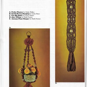 15 Vintage Macrame Patterns - 70's Macrame Pattern Macrame Planter ...
