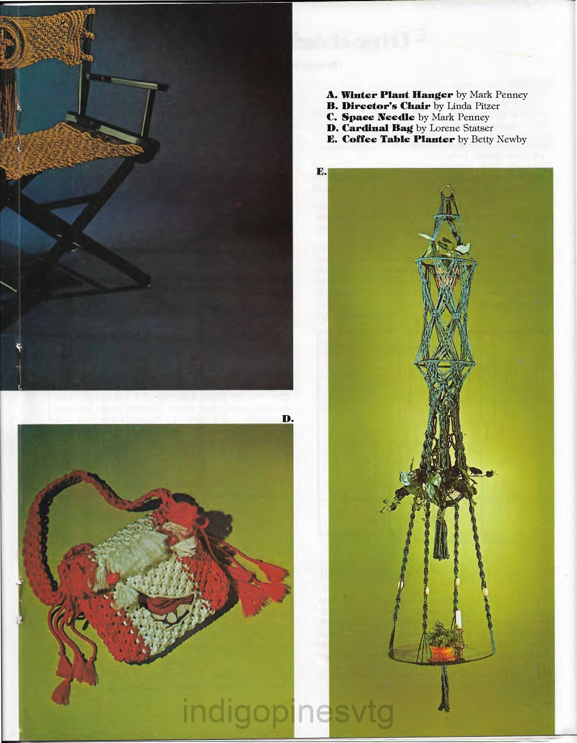 15 Vintage Macrame Patterns 70's Macrame Pattern Macrame - Etsy