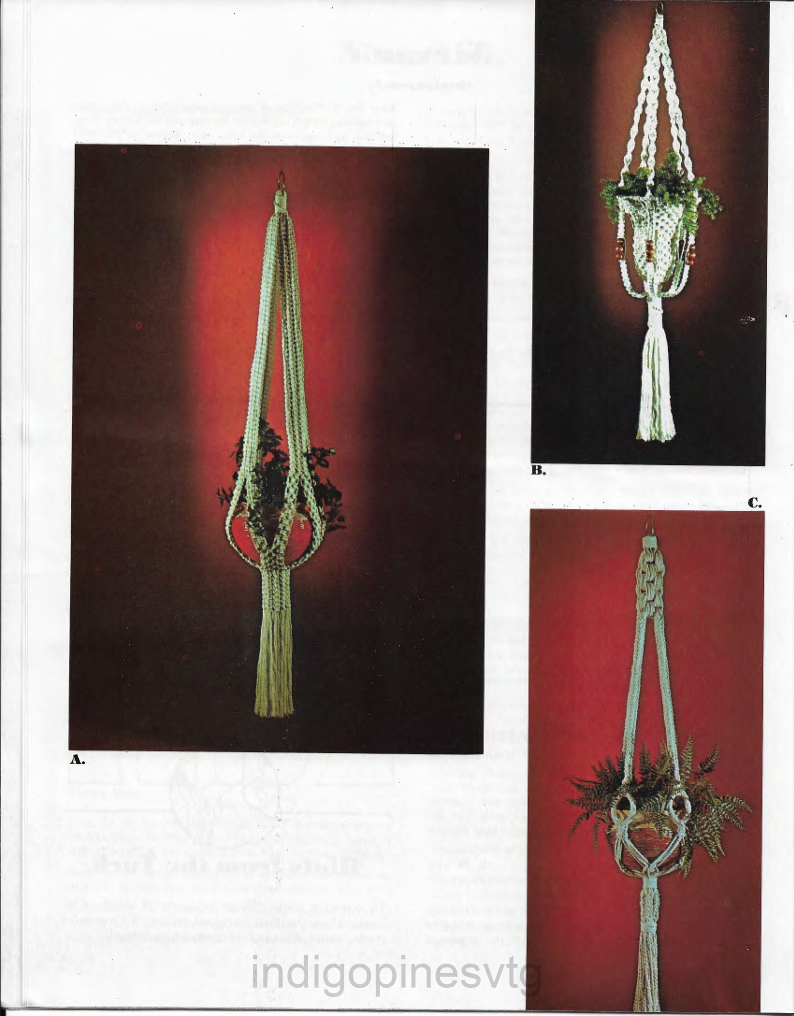 14 Vintage Macrame Patterns 70's Macrame Pattern Macrame - Etsy