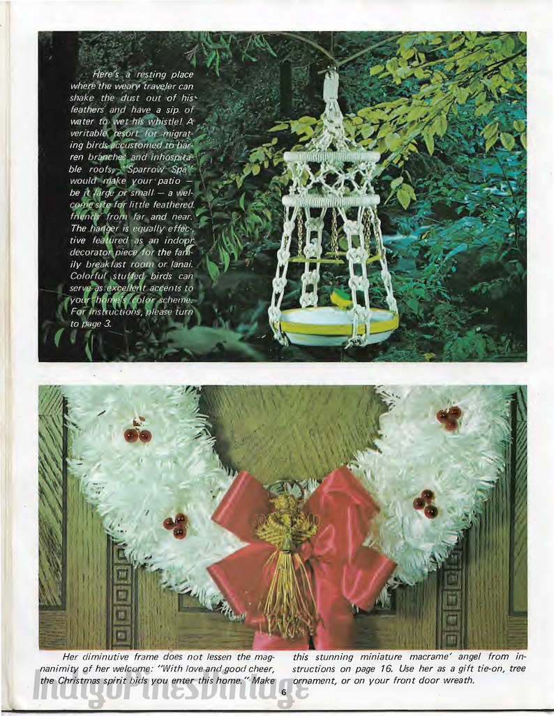 13 Vintage Macrame Patterns - 70's Macrame Pattern Macrame Planter ...