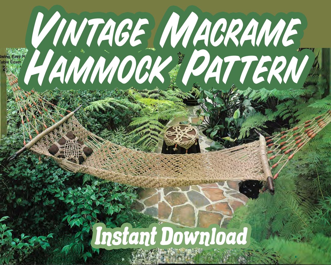 Vintage Hammock Pattern PDF Download - DIY Hammock Instructions Hammock ...