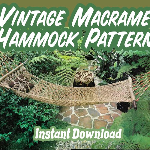 Vintage Hammock Pattern PDF Download DIY Hammock | Etsy