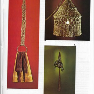 15 Vintage Macrame Patterns - 70's Macrame Pattern Macrame Planter ...
