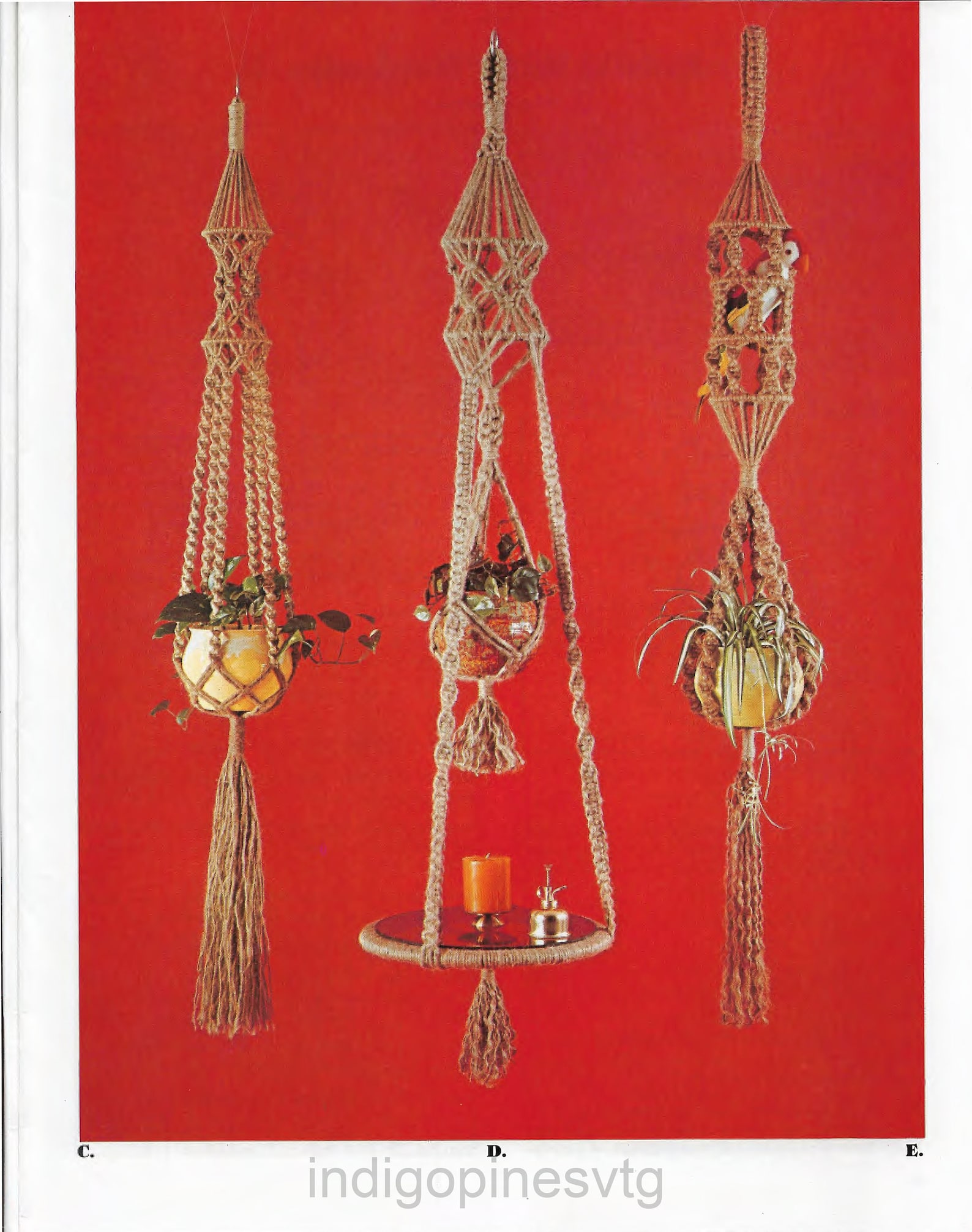 16 Vintage Macrame Patterns 70's Macrame Pattern Macrame - Etsy