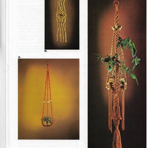 15 Vintage Macrame Patterns - 70's Macrame Pattern Macrame Planter ...