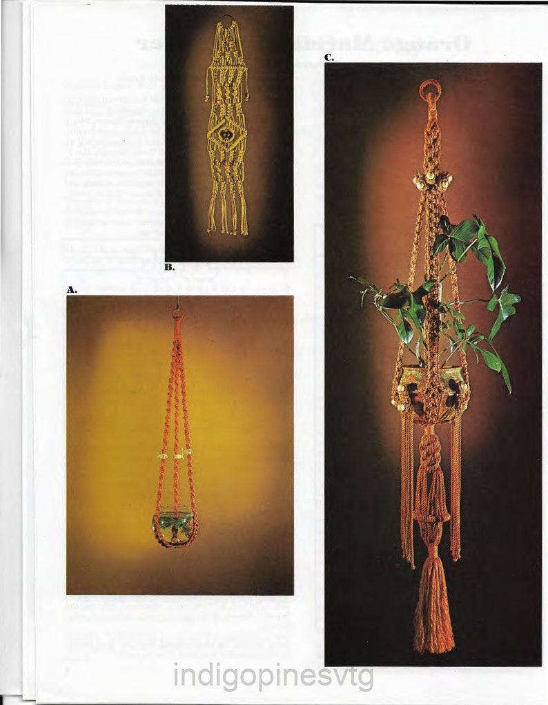 15 Vintage Macrame Patterns 70's Macrame Pattern Macrame - Etsy