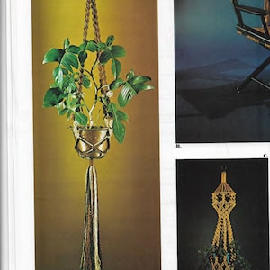 15 Vintage Macrame Patterns - 70's Macrame Pattern Macrame Planter ...