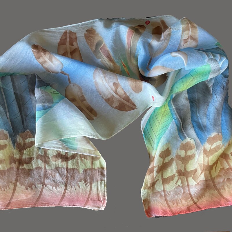 Feather Scarf - Etsy