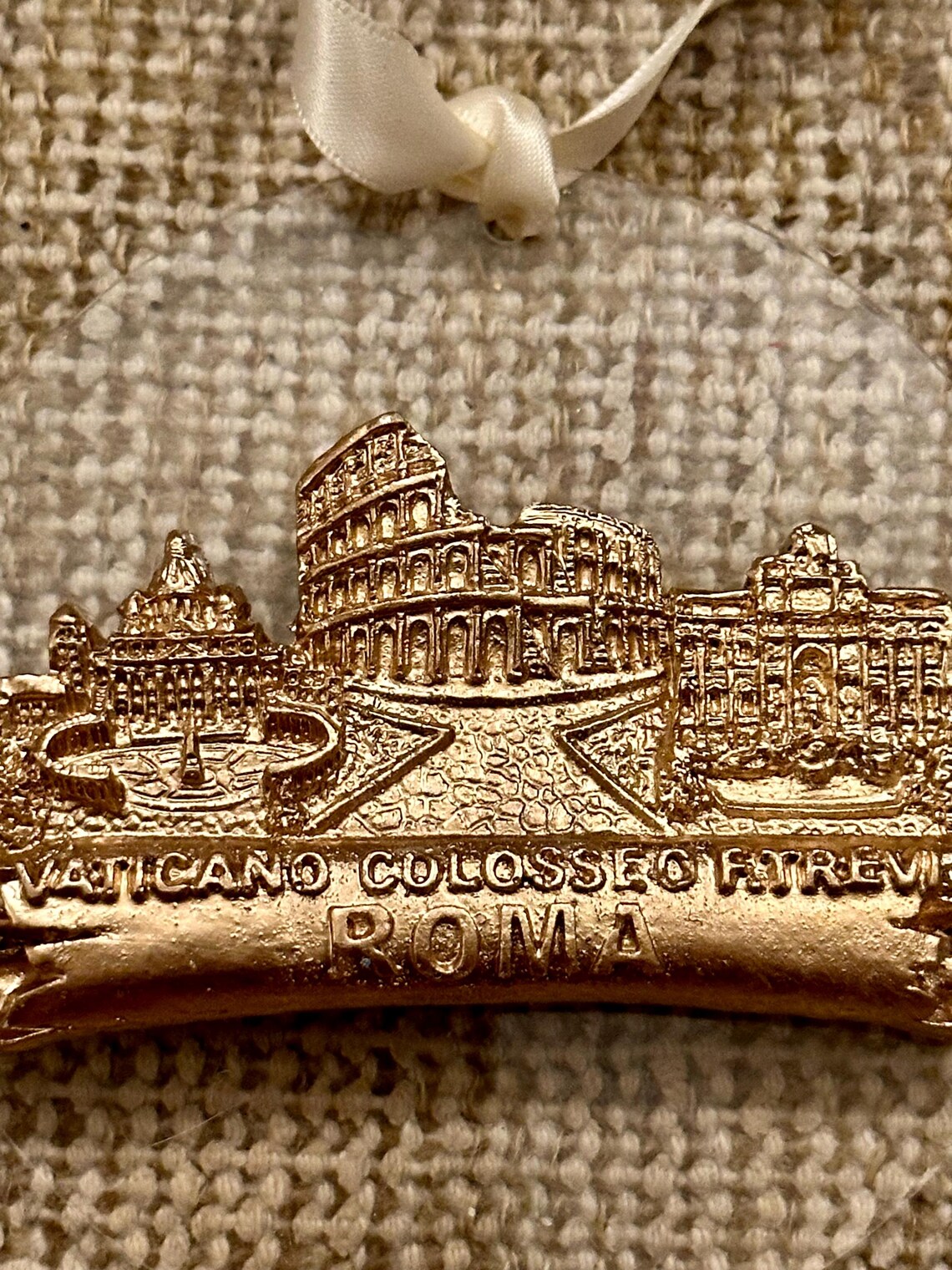 Hand Painted Gold Leaf Rome Roma Italy Coliseum Trevi Fountain St ...