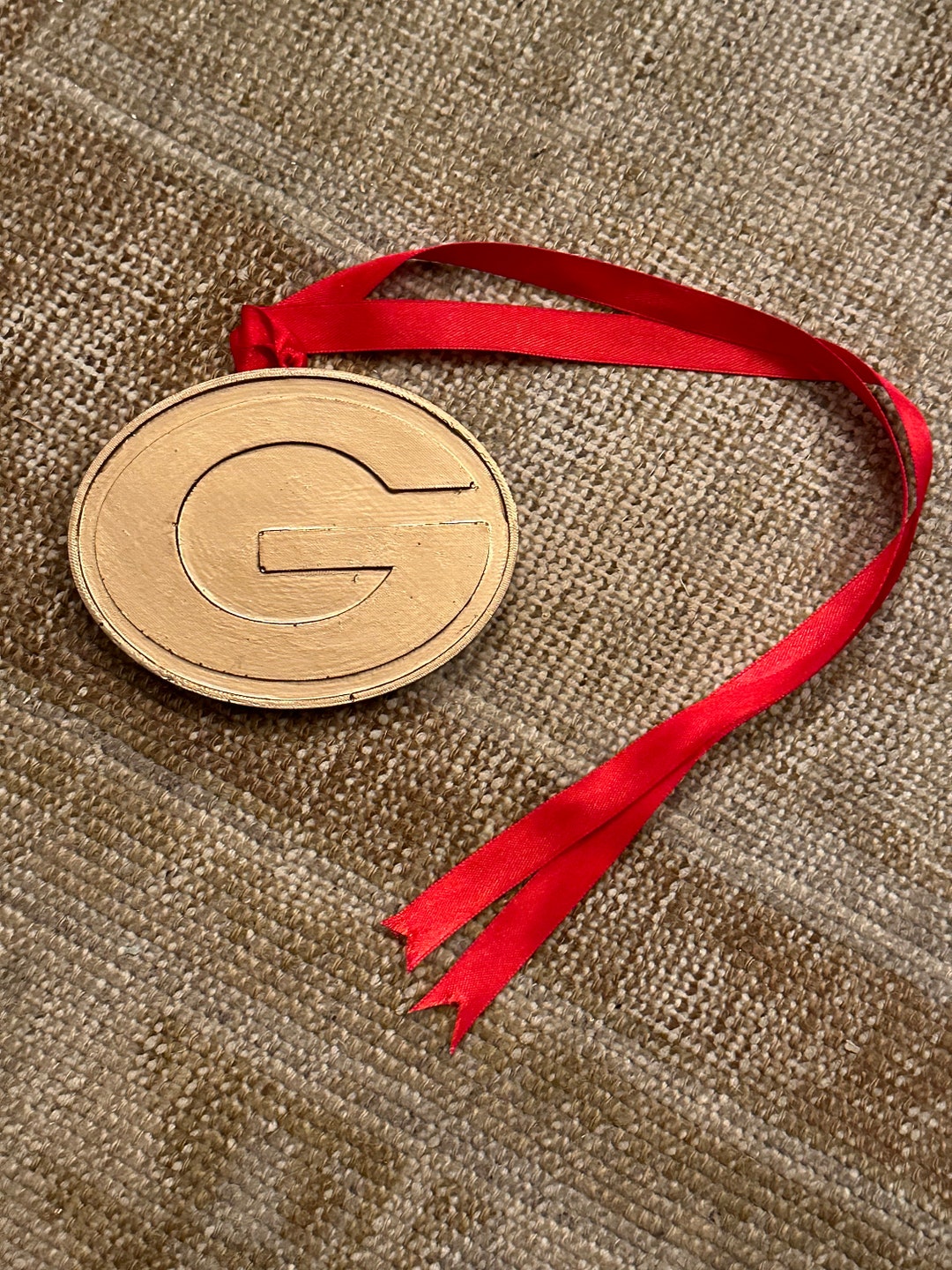 Large Hand Painted Gold Leaf University of Georgia UGA Bulldog - Etsy