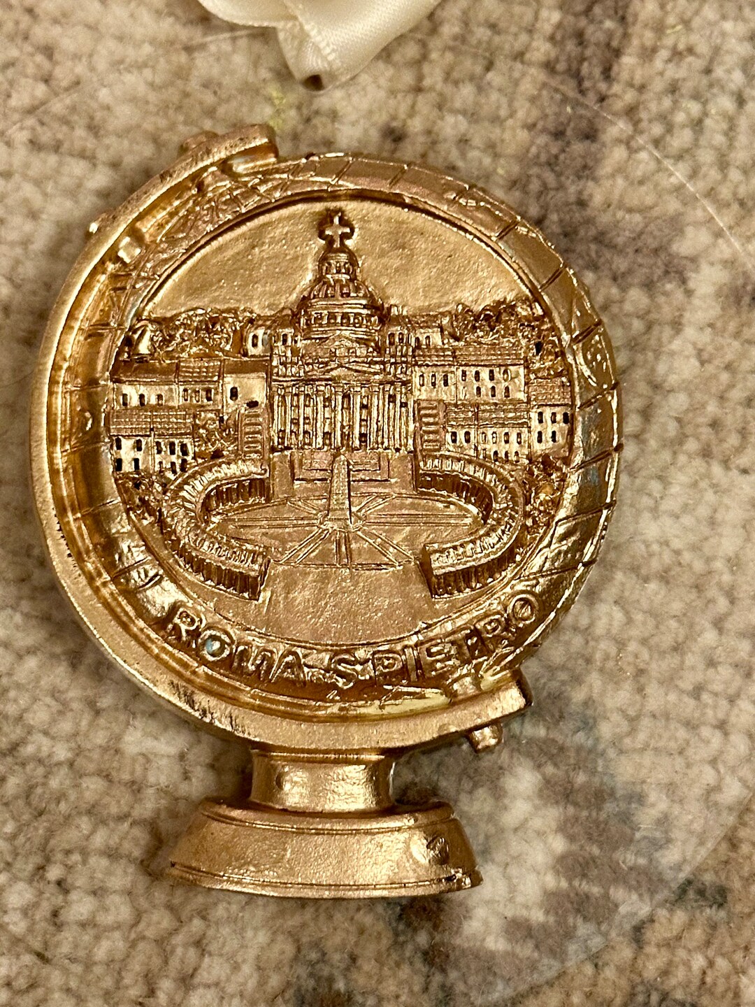Hand Painted Gold Leaf Vatican City Rome Italy Catholic St. Peters ...