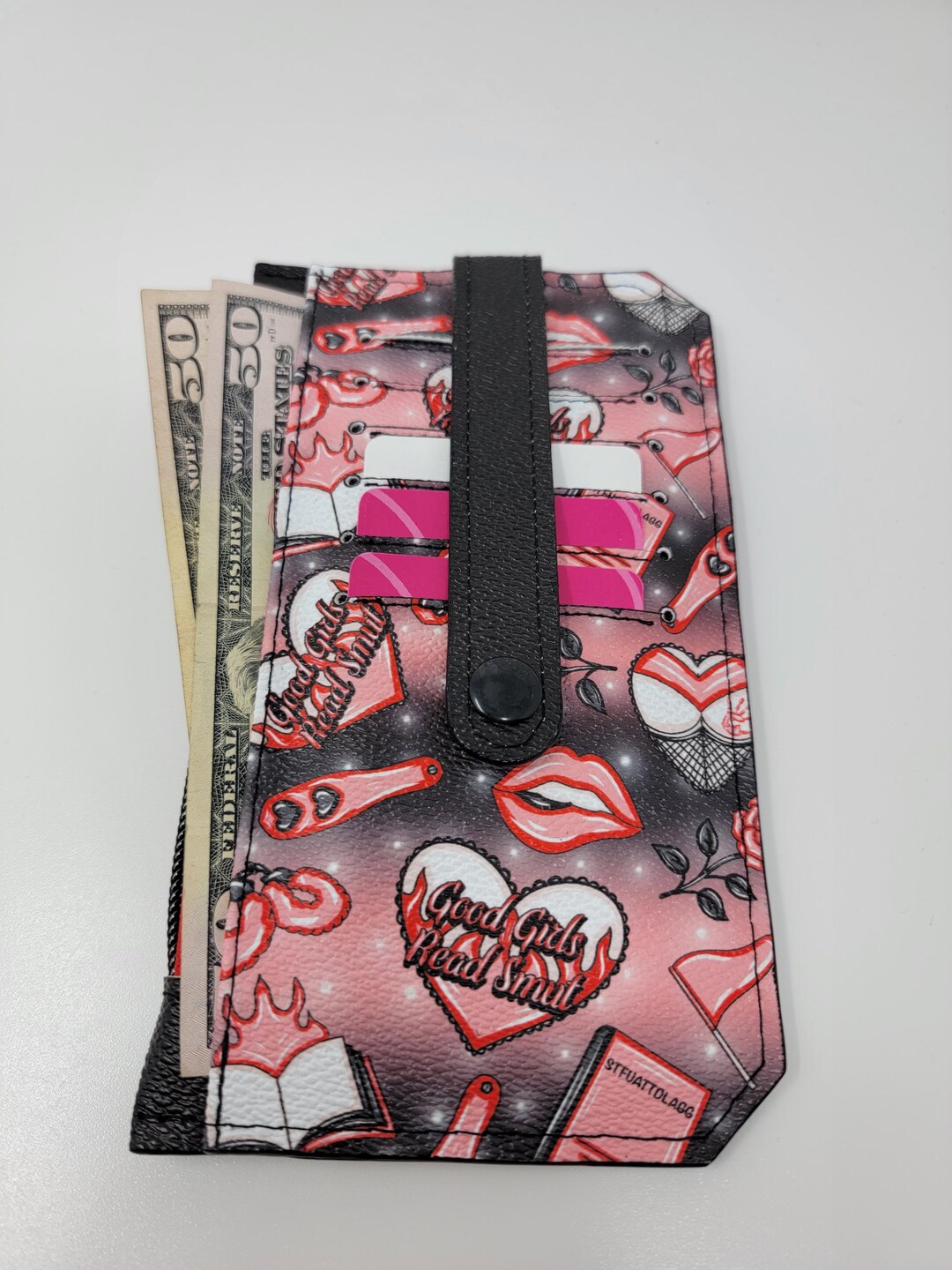 New Good Girls Read Smut Purse Pal Slim Compact Wallet Card Holder Coin ...