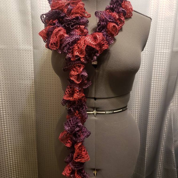 Crochet Ruffle Scarf - Etsy