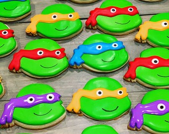 Ninja turtle cookies | Etsy