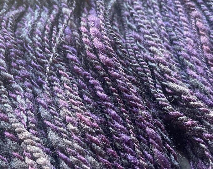 Hand Spun Farm Yarn Purple Dark - Etsy