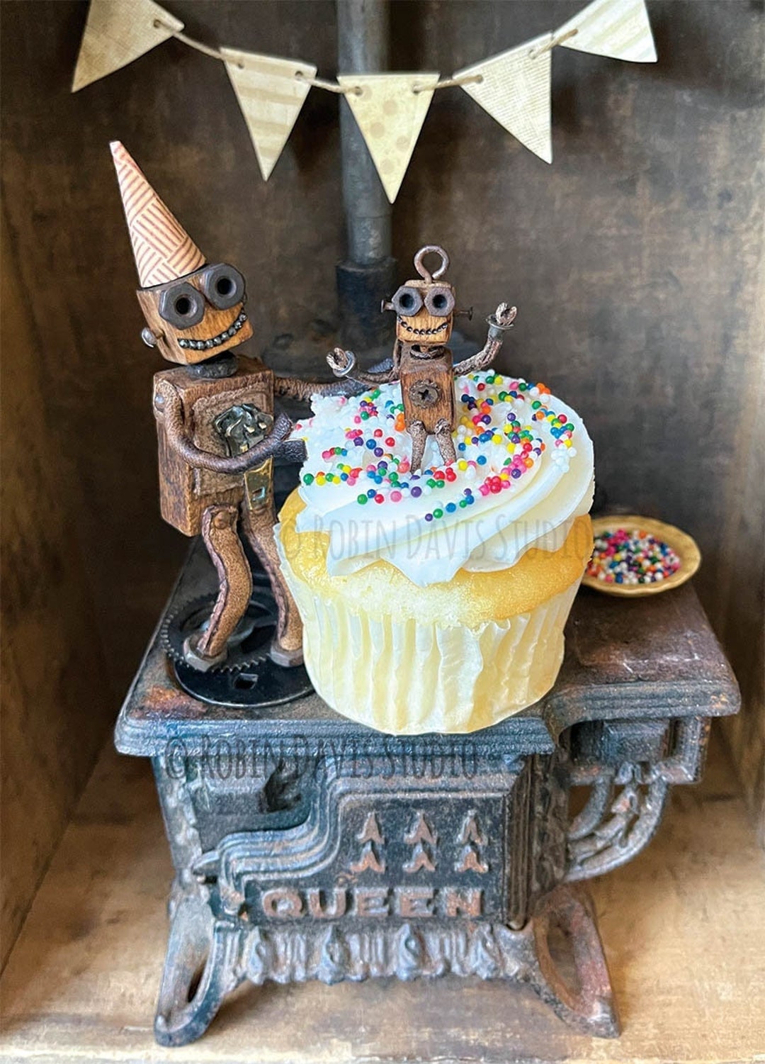 Robot Birthday Card Retro Robot Party Retro Family Card Gender Neutral ...