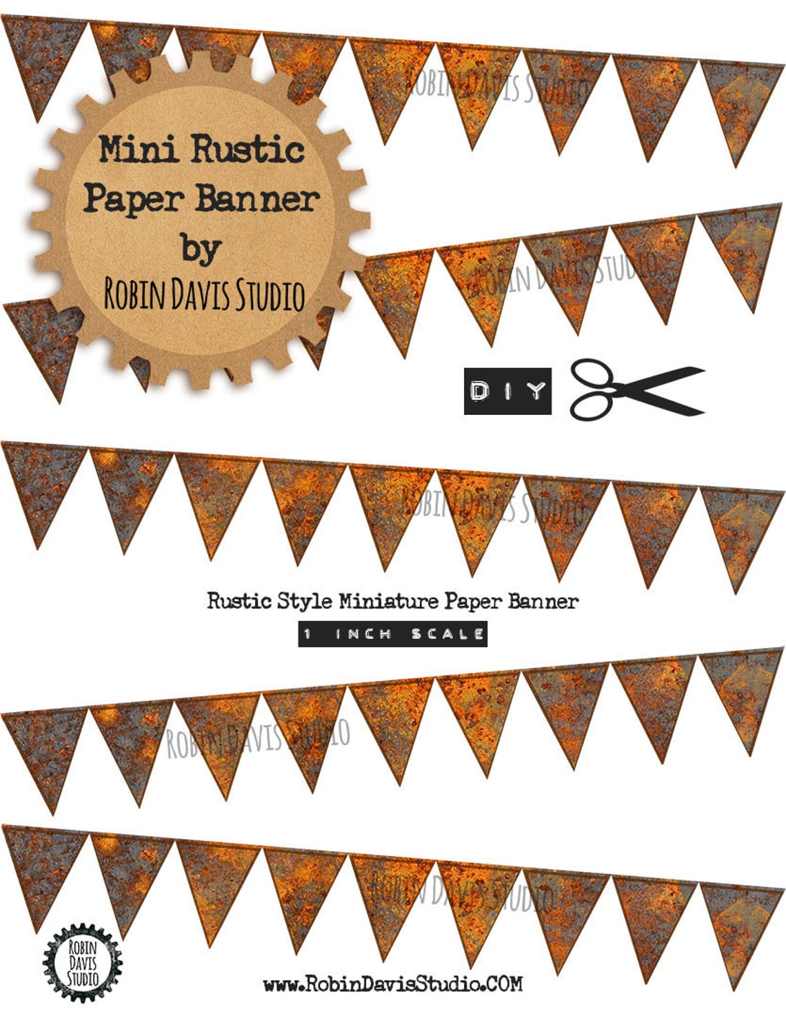 Retro Mini Banner Book Nook Decor Miniature Banner Download - Etsy