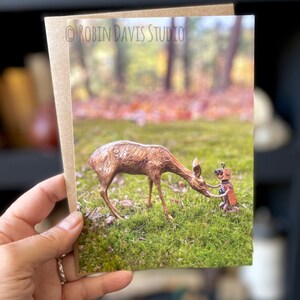 Magical Forest Card, Enchanted Forest Card, Tiny Robot Postcard, Robin ...