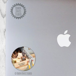 Robot Notebook Sticker, Robot Scrapbook Sticker, Robot Laptop Decal ...