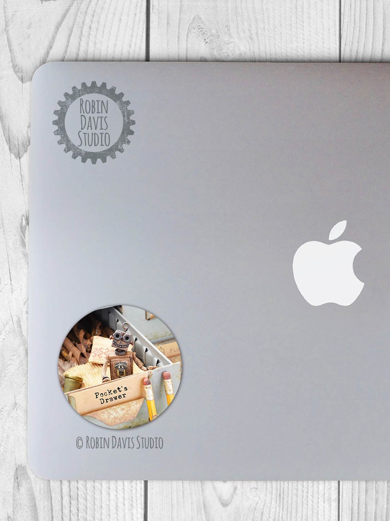 Robot Notebook Sticker Robot Scrapbook Sticker Robot Laptop - Etsy