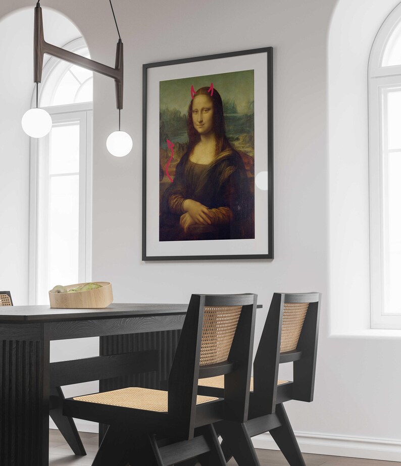 Mona Lisa Altered Art Print - Altered Vintage Poster Instant Download ...