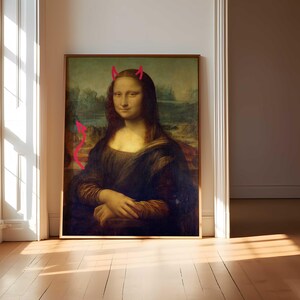 Mona Lisa Altered Art Print - Altered Vintage Poster Instant Download ...