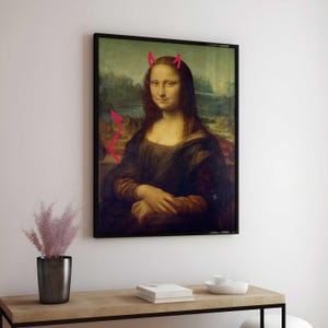 Mona Lisa Altered Art Print - Altered Vintage Poster Instant Download ...