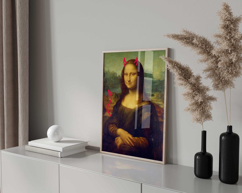 Mona Lisa Altered Art Print - Altered Vintage Poster Instant Download ...