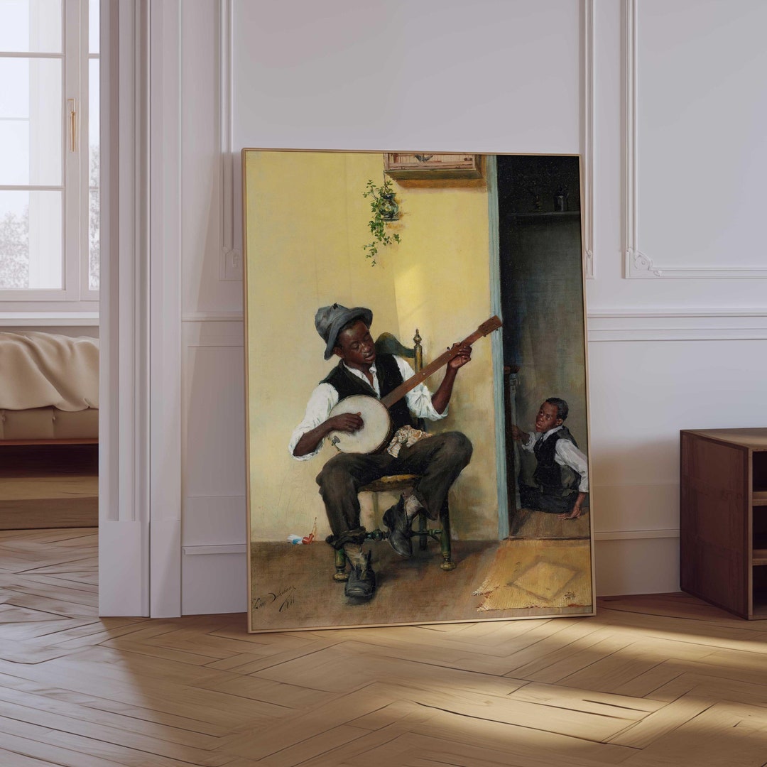 Musician Banjo Player Antique Portrait - Music Room Decor Printable Art ...