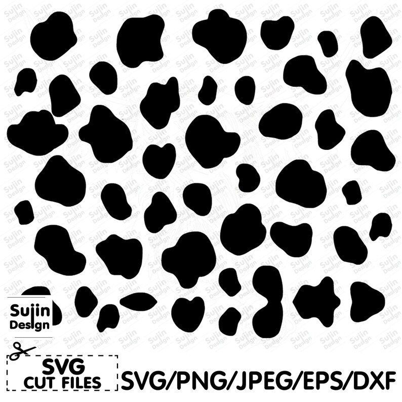 Cow Print, Cow Spots, Cow Print Pattern Instant Download SVG, PNG, EPS ...