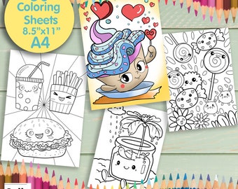 Kawaii Coloring Book | 150 Pages | Cute Coloring Pages | for Kids and ...