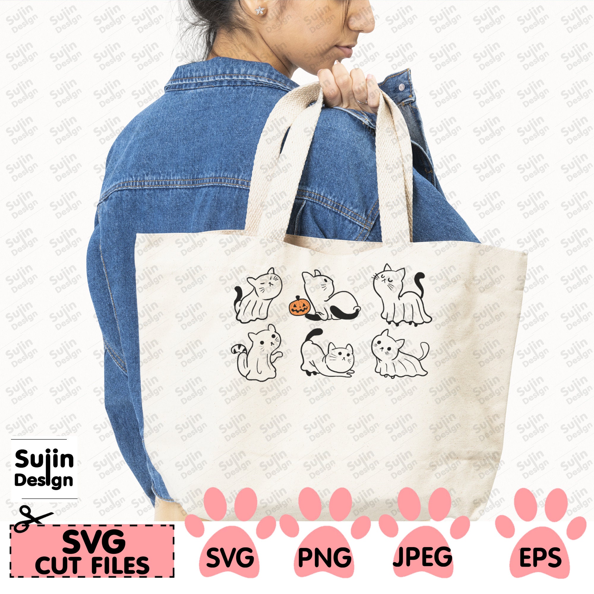 Сute Ghost Cat Bundle Png Ghost Cat Png Cat Lovers - Etsy