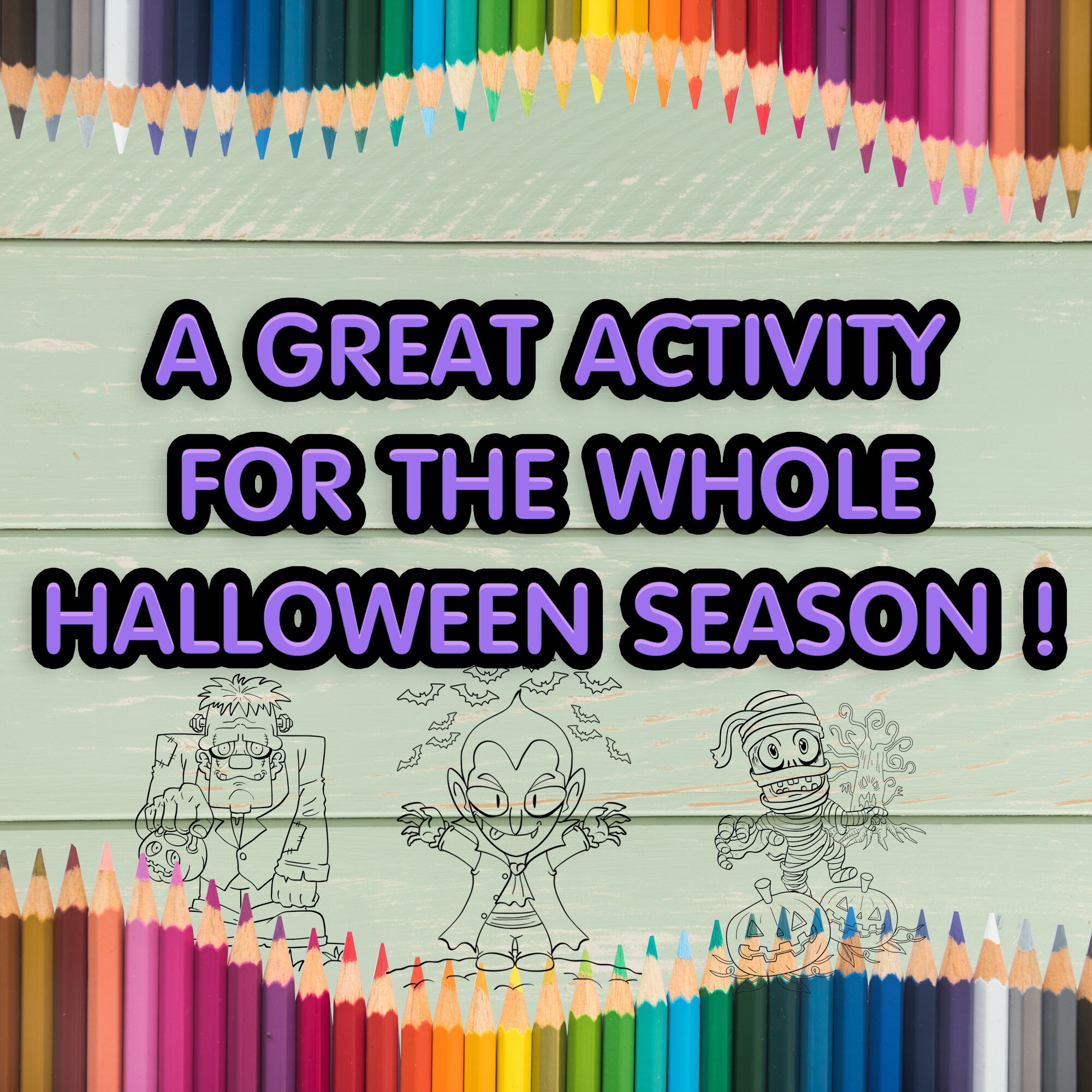 Kawaii Halloween Coloring Pages 30 Pages Cute Halloween - Etsy