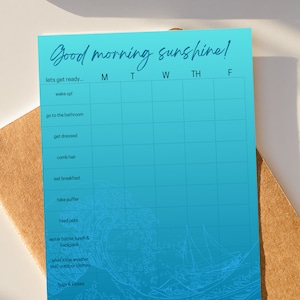 Kids Routine Chart Morning Checklist - Etsy