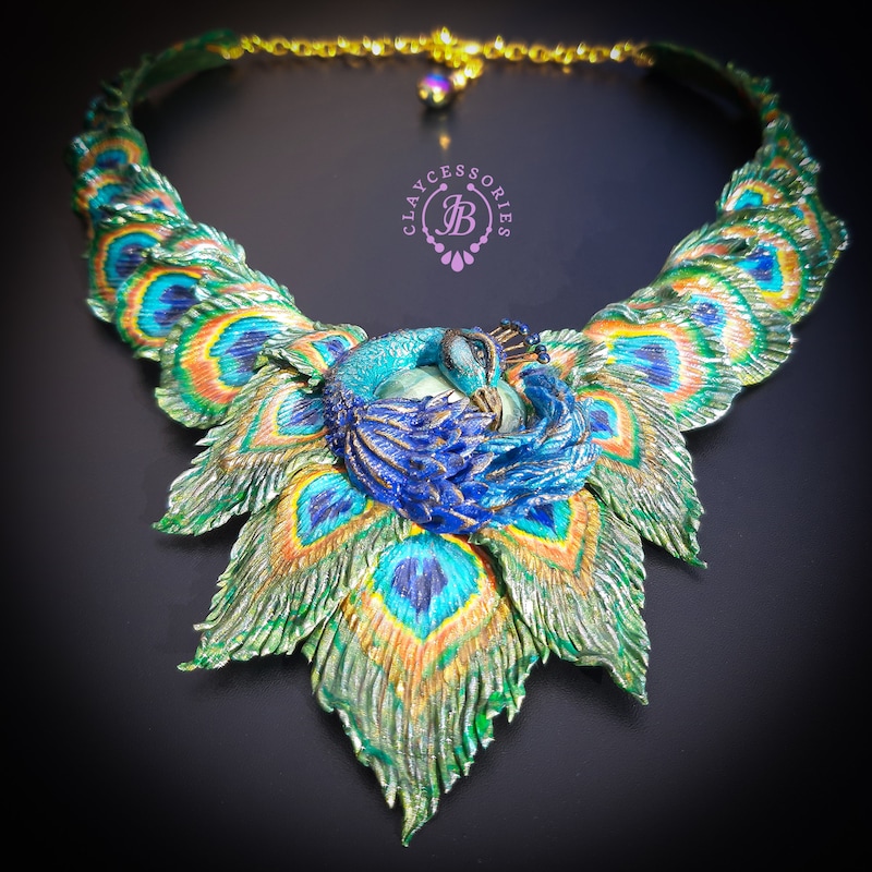 Peacock Necklace - Etsy