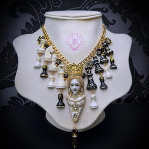 Queen Chess Statement Necklace - Etsy