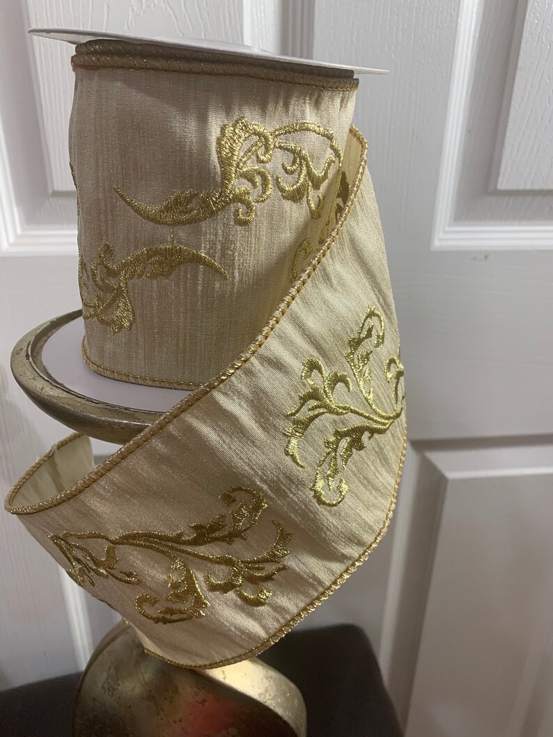 Luxury Ribbon Designer Ribbon Wired Ribbon Holiday | Etsy