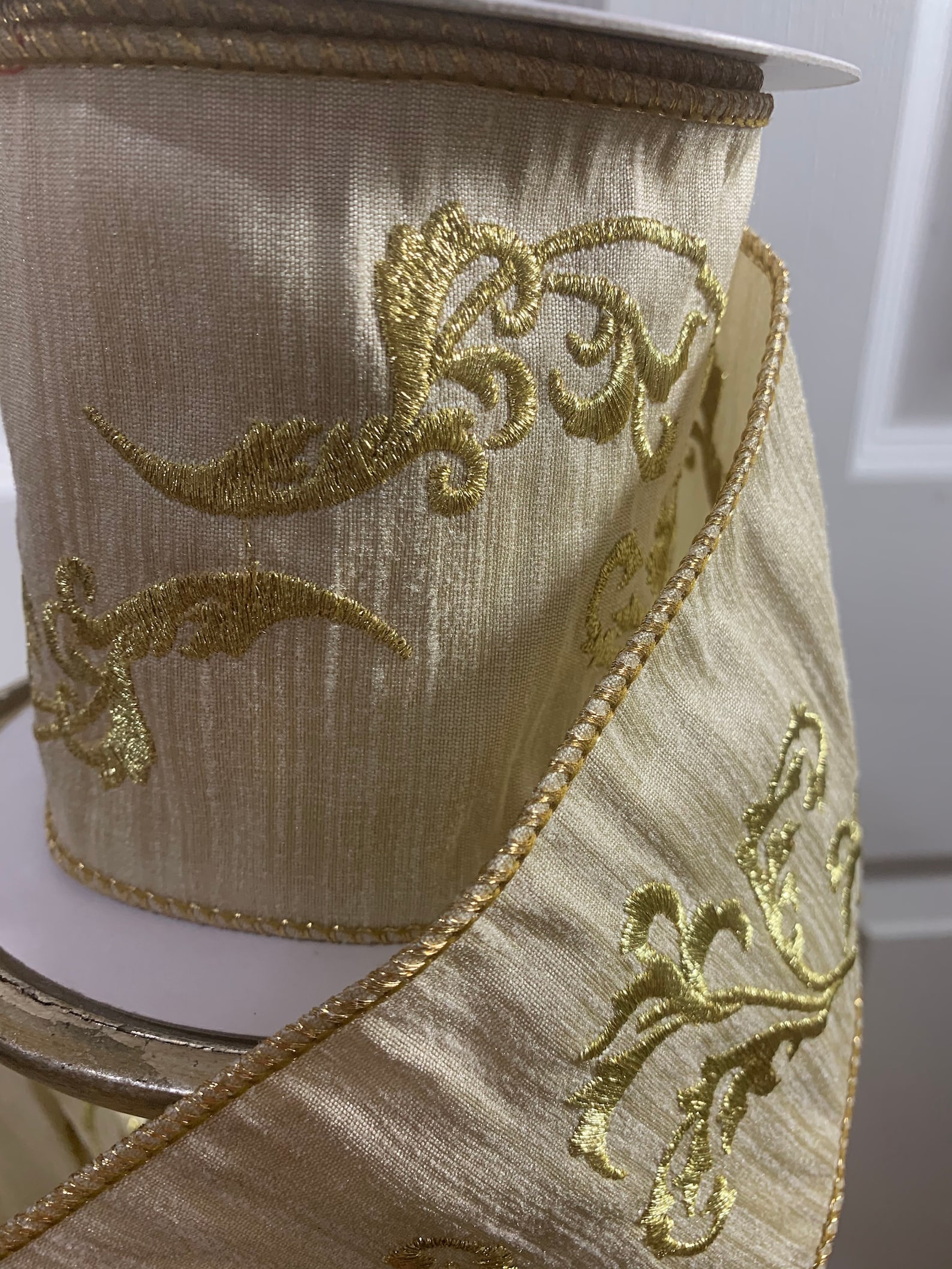 Luxury Ribbon Designer Ribbon Wired Ribbon Holiday | Etsy