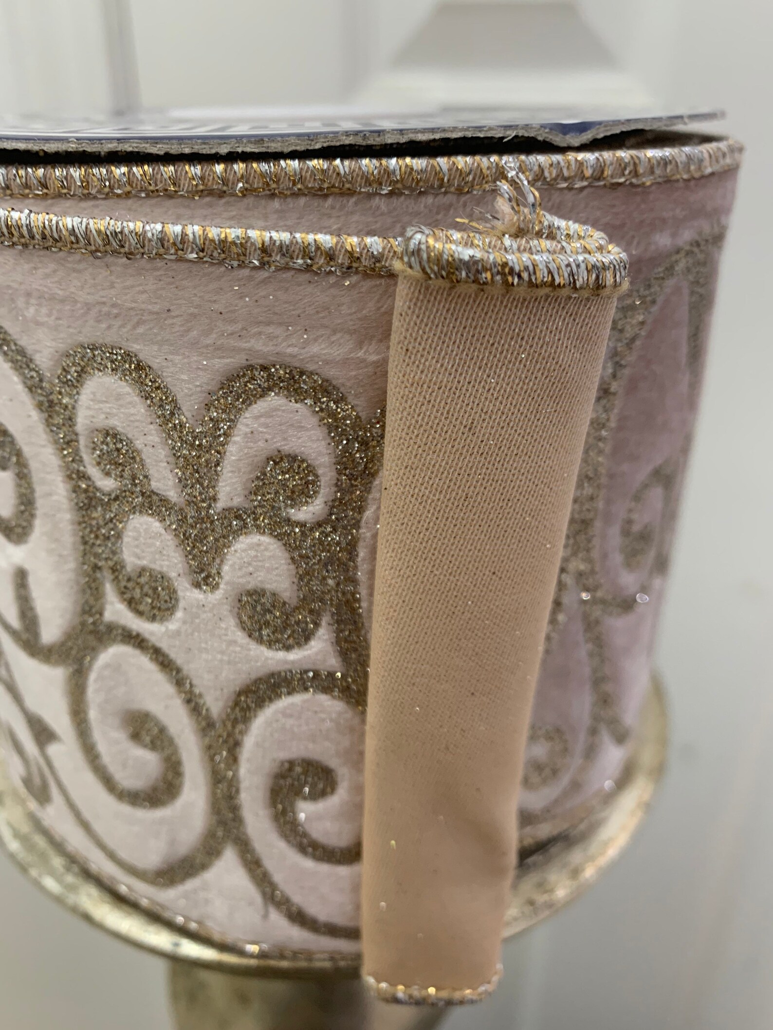 Luxury High Quality Ribbon, Designer Ribbon, Holiday, Pink and Sliver ...