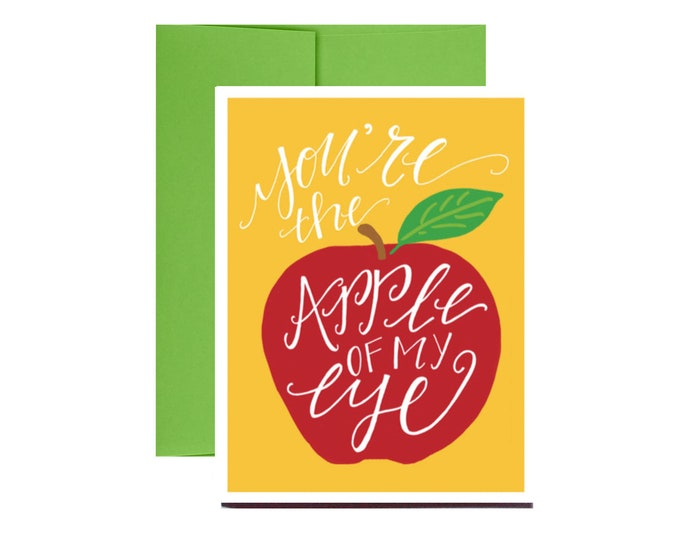 You Are the Apple of My Eye Card - Etsy